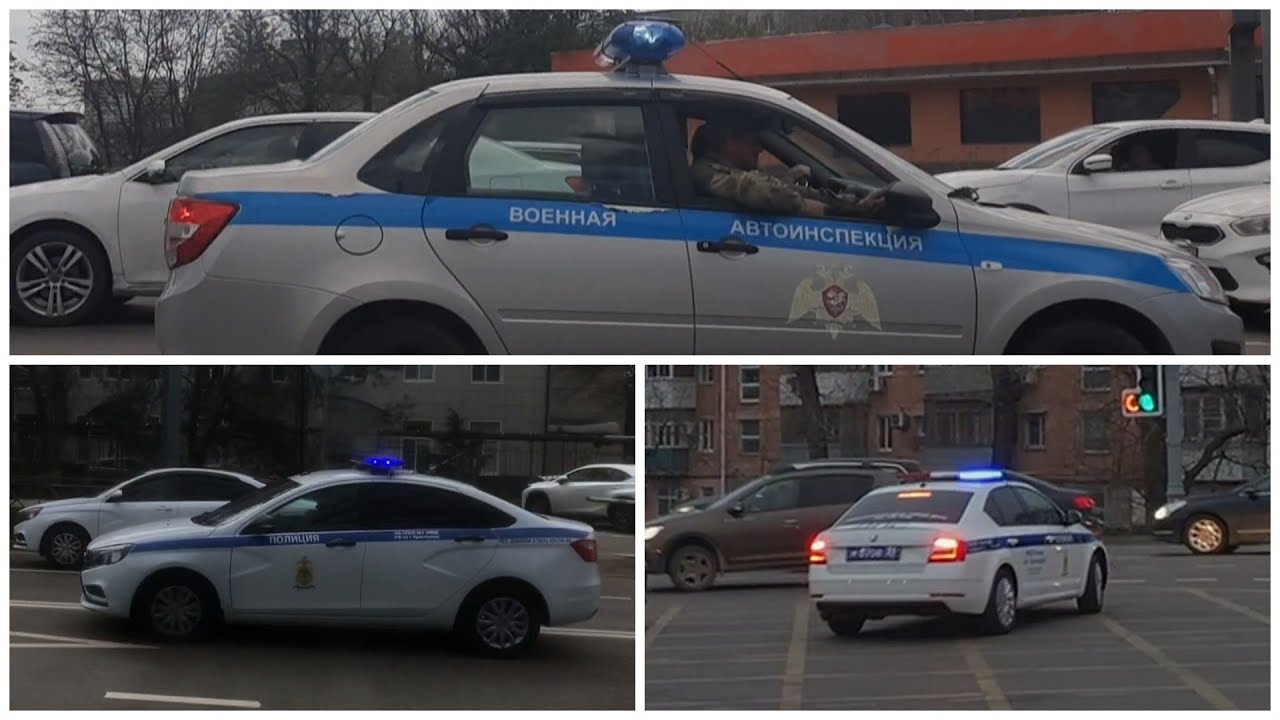 Police cars siren responding compilation | blue, red lights - YouTube