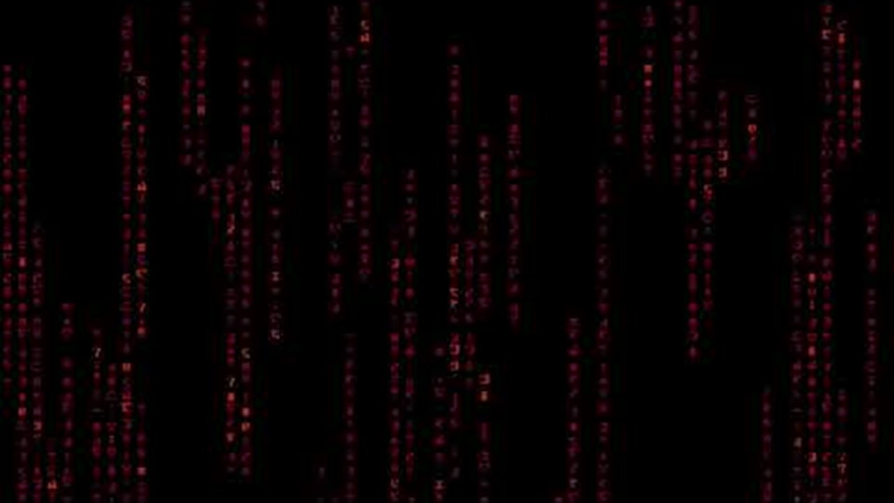 4K Video (1 hour) red matrix on black background – animated - YouTube