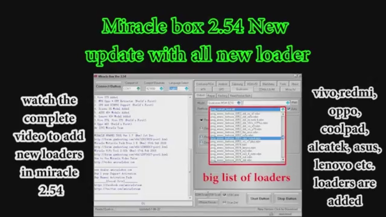 miracle box 2.58 crack new update with all new loaders 2018 - YouTube