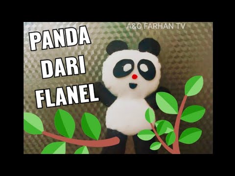DIY BONEKA PANDA KAIN FLANEL - YouTube