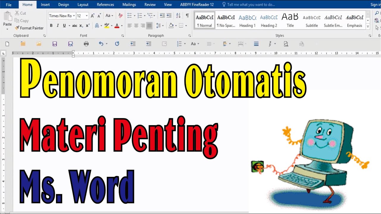 Penomoran Otomatis di Word @BudiKomputer - YouTube