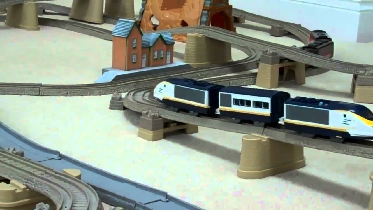 Thomas & Friends Trackmaster Train Set with Tomy Tomica EUROSTAR - YouTube
