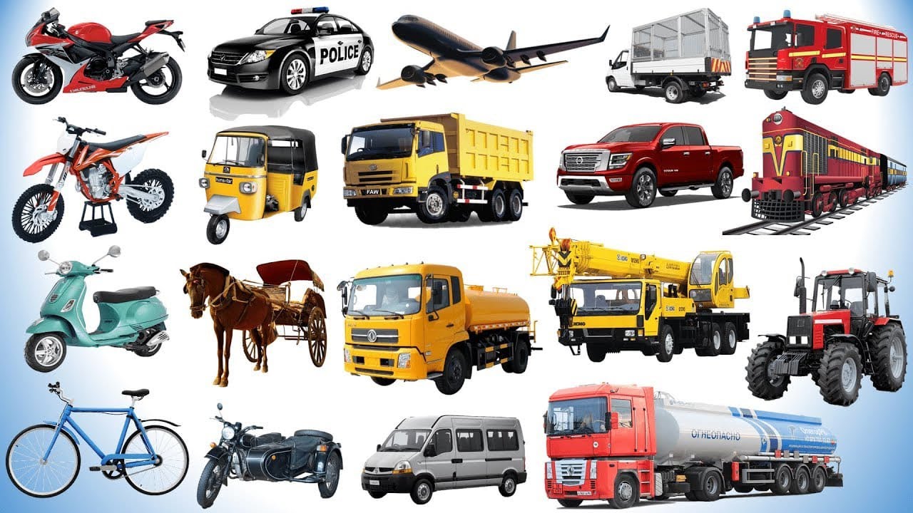 Vehicle Names | Types of Vehicles in English | Mode of Transport # ...