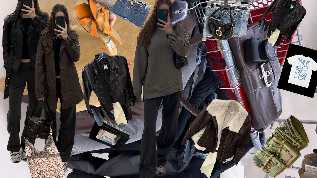 COME THRIFT WITH ME - 2000s style jackets- thrifting 4 spring++ try on ...