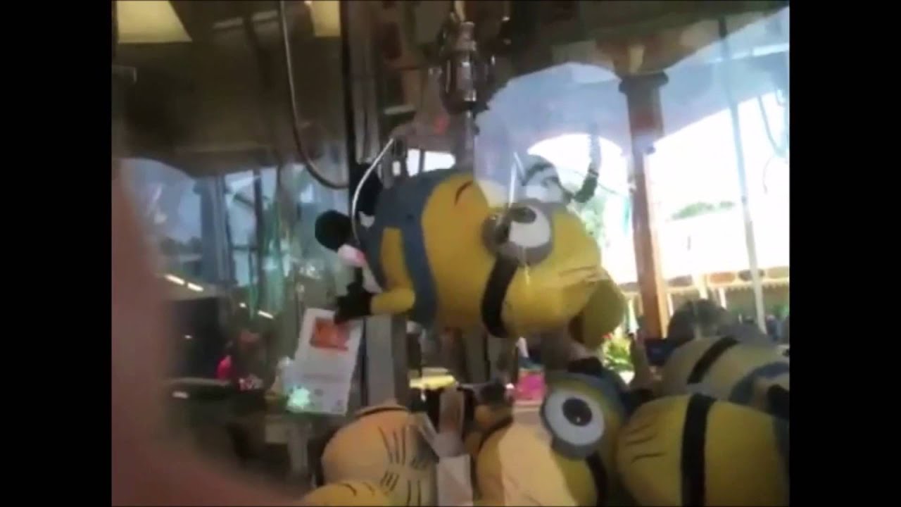 Insane Minion Win from Cedar Point Claw Machine - YouTube