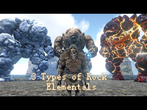 3 Different Types Of Rock-Elementals (Ark Survival Evolved) - YouTube