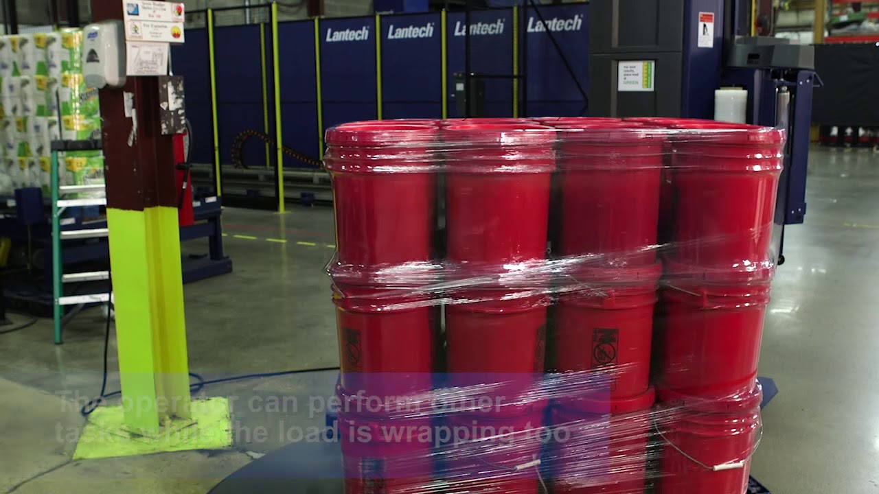 Lantech QL400XT stretch wrapper multiprofile lanyard - YouTube