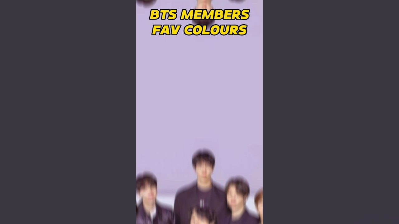 BTS members fav colours💜 #shorts #bts #viral #edit #jungkook #suga #rm ...