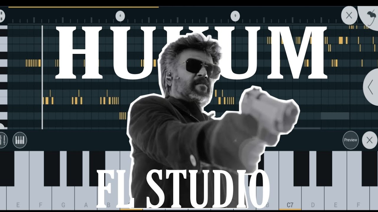 HUKUM song remade in fl studio mobile 📱 #flstudiomobile #hukum #jailer ...