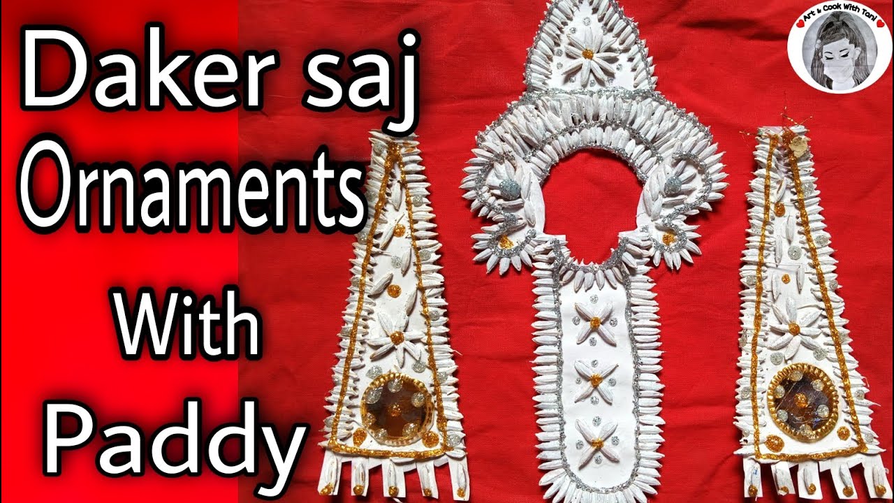 How to make Daker saj Ornaments with paddy (Dhan)|| Traditional style ...