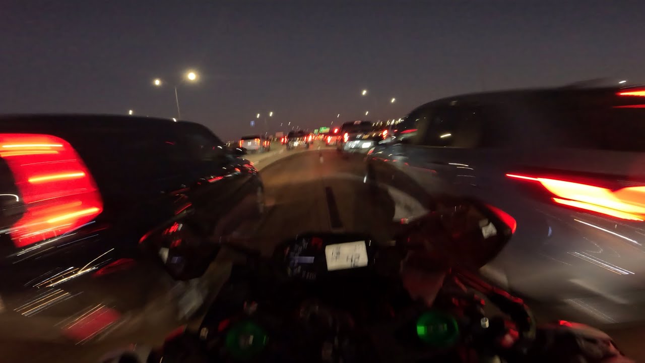 Rush Hour VS ZX6R (Dallas Tunnels) - YouTube