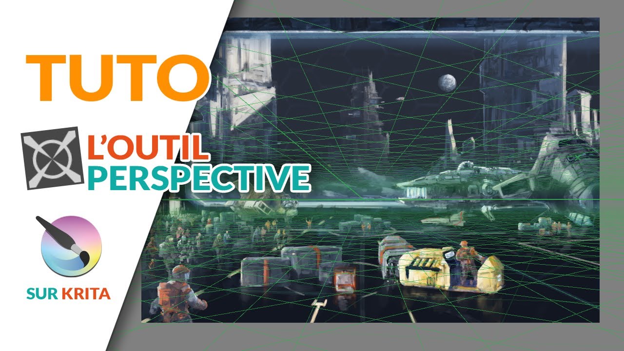 L'outil perspective, comment l'utiliser pour ses dessins - TUTO KRITA - - YouTube