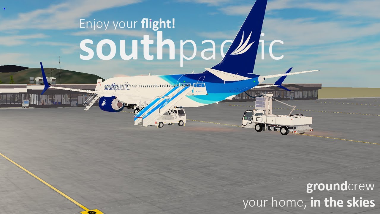 Working as Ground Crew | South Pacific Airways | Roblox - YouTube