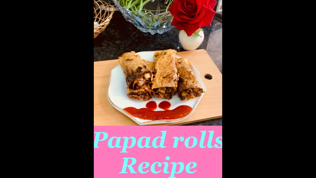 How to make papad roll recipe/papad roll recipe ...