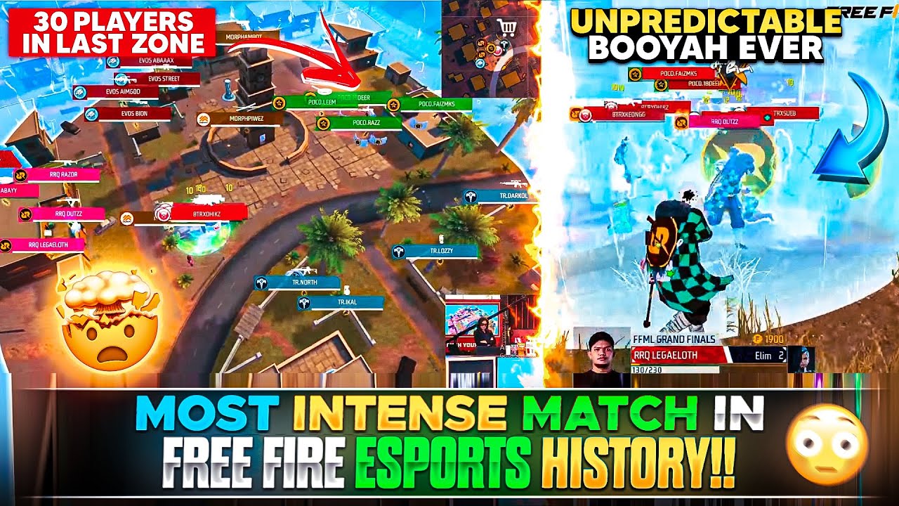 MOST INTENSE MATCH IN FREE FIRE ESPORTS HISTORY!! | FREE FIRE BEST ...
