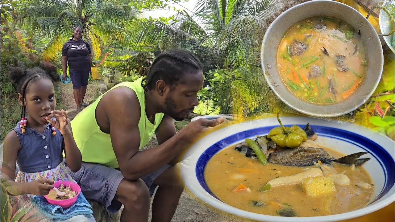 Real Authentic Jamaican Fish Tea|With Doctor Fish & More - YouTube