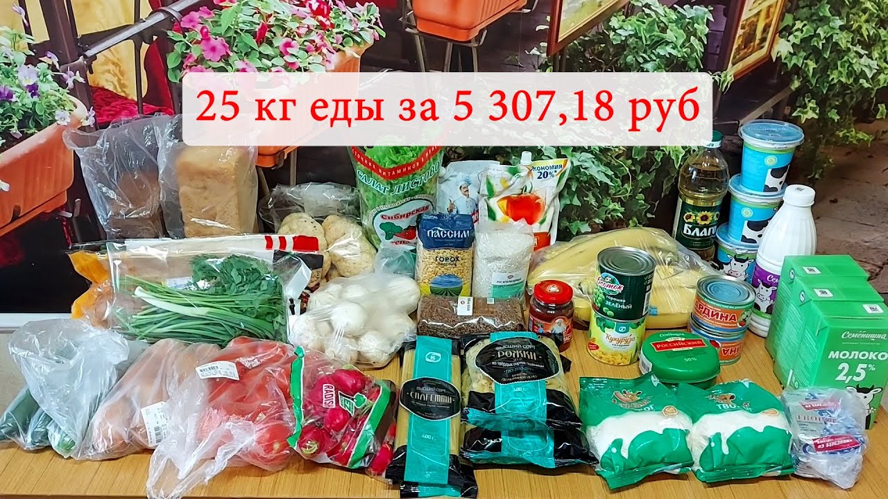 25 кг еды за 5300 рублей - YouTube