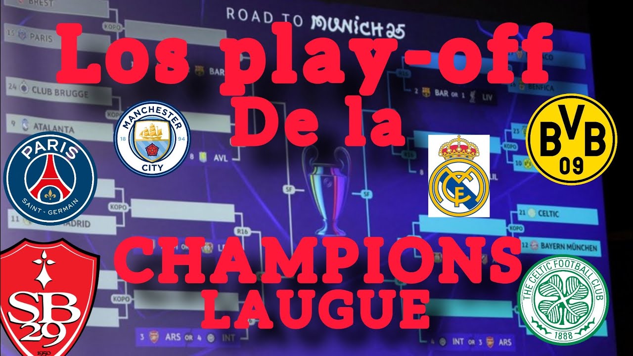 sorteo de los Play-off de las eliminatorias de la champions league 2025 ...