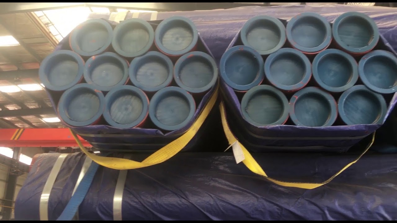 packing of steel pipe - YouTube