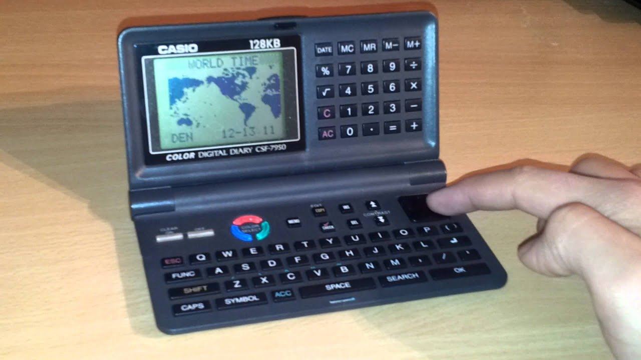 CASIO Color Digital Diary CSF-7950 WorldClock - YouTube