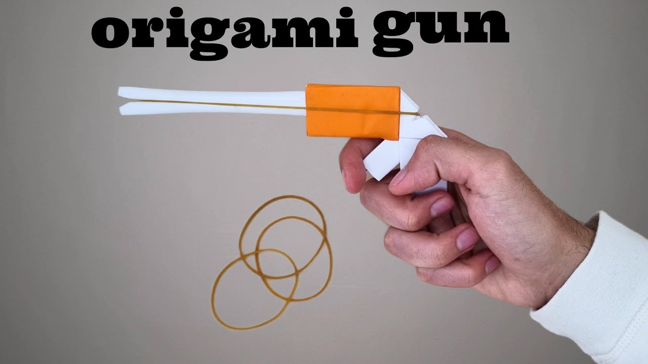 How To Make a Paper Revolver That Shoots Rubber Bands - Paper Revolver ...