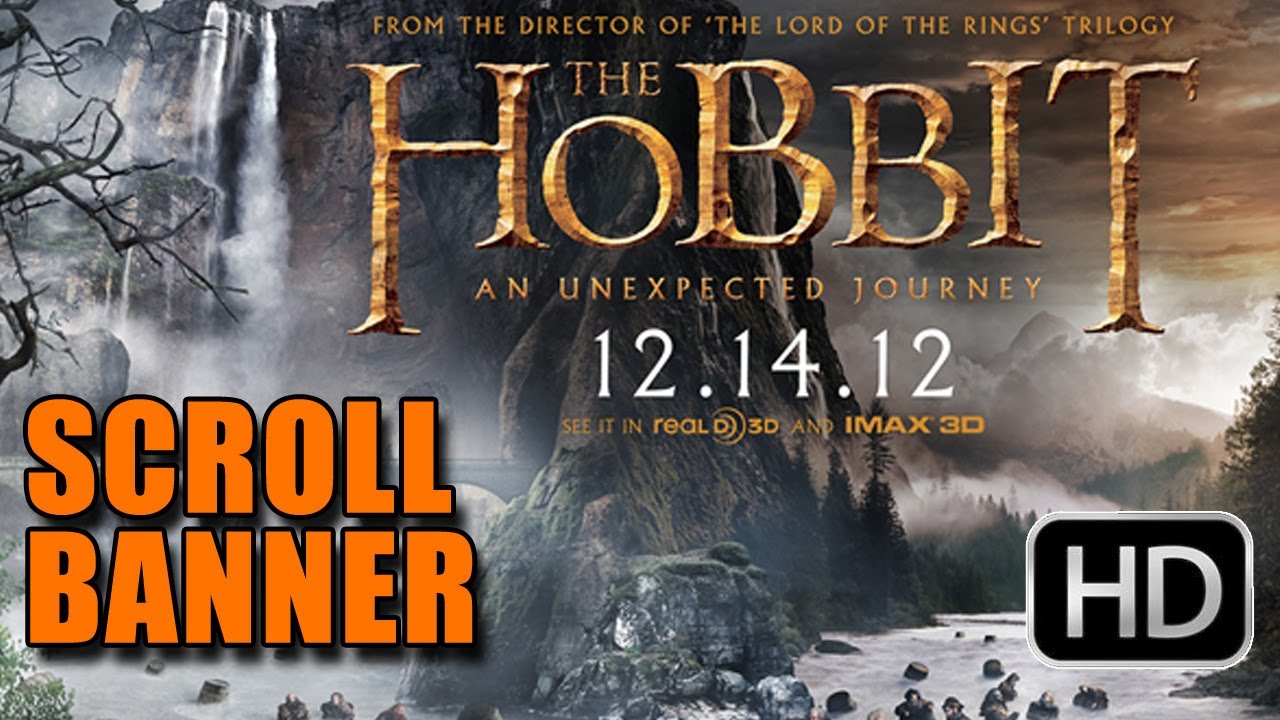 The Hobbit An Unexpected Journey Scroll Banner - Comic-Con 2012 - YouTube