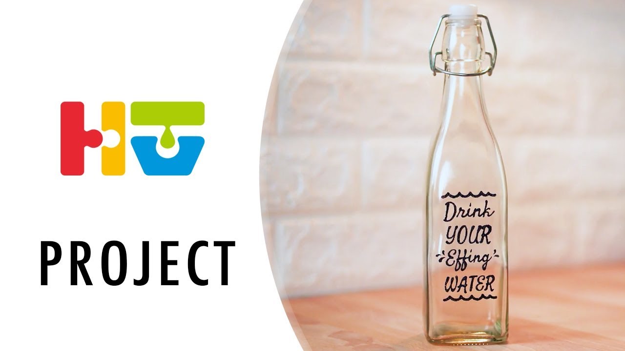 HTV Project - HTV on glass bottle - YouTube