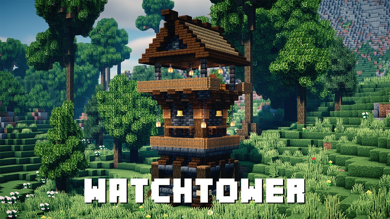 Minecraft: How To Build a Medieval Watchtower - YouTube