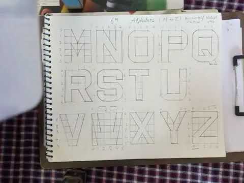 6TH STD DRAWING ALPHABETS PART 8 - YouTube