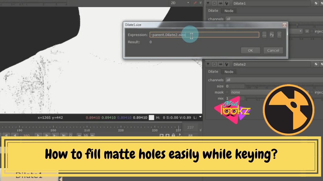 How to fill matte holes easily while keying? - YouTube