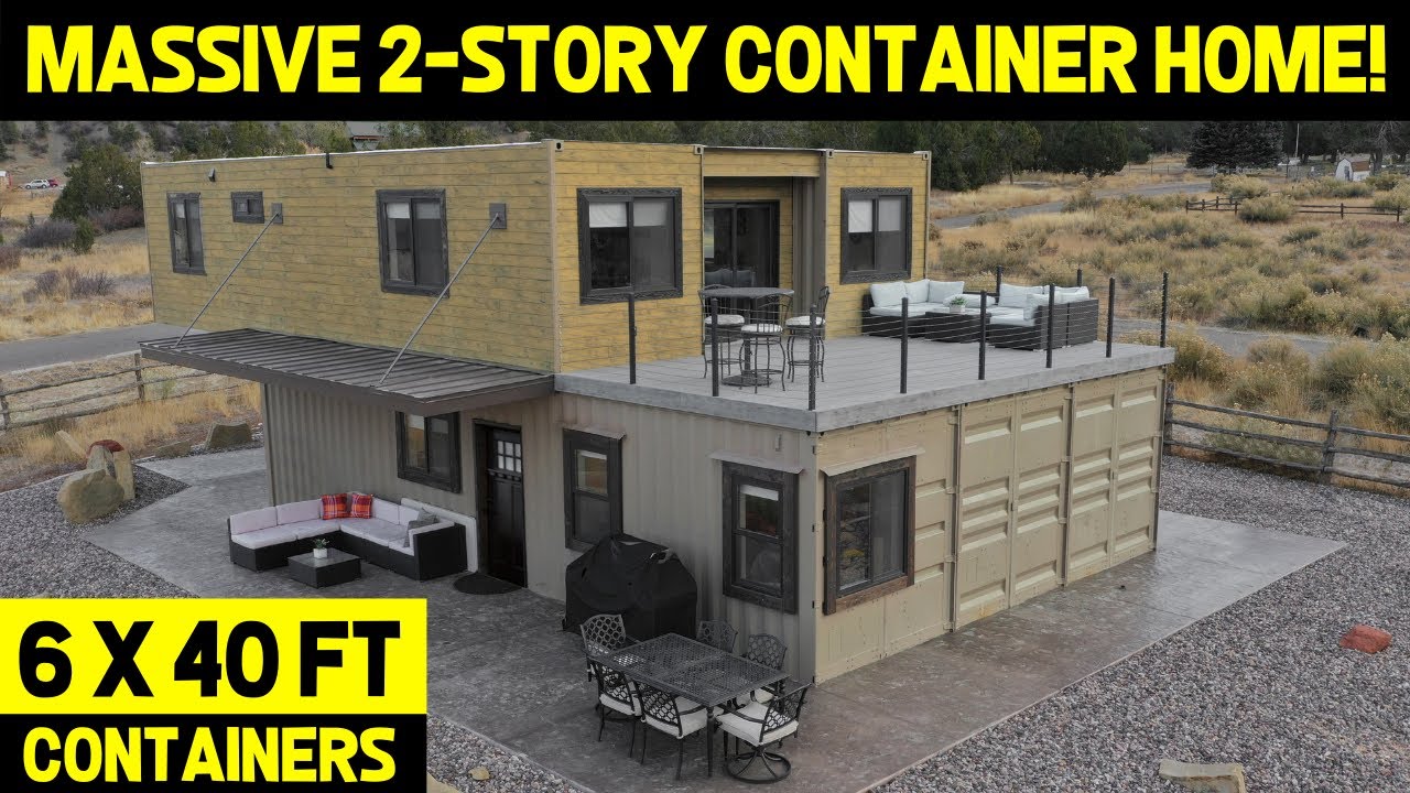 ULTRA-MODERN 2-STORY SHIPPING CONTAINER HOME! (From 6x40ft Containers ...