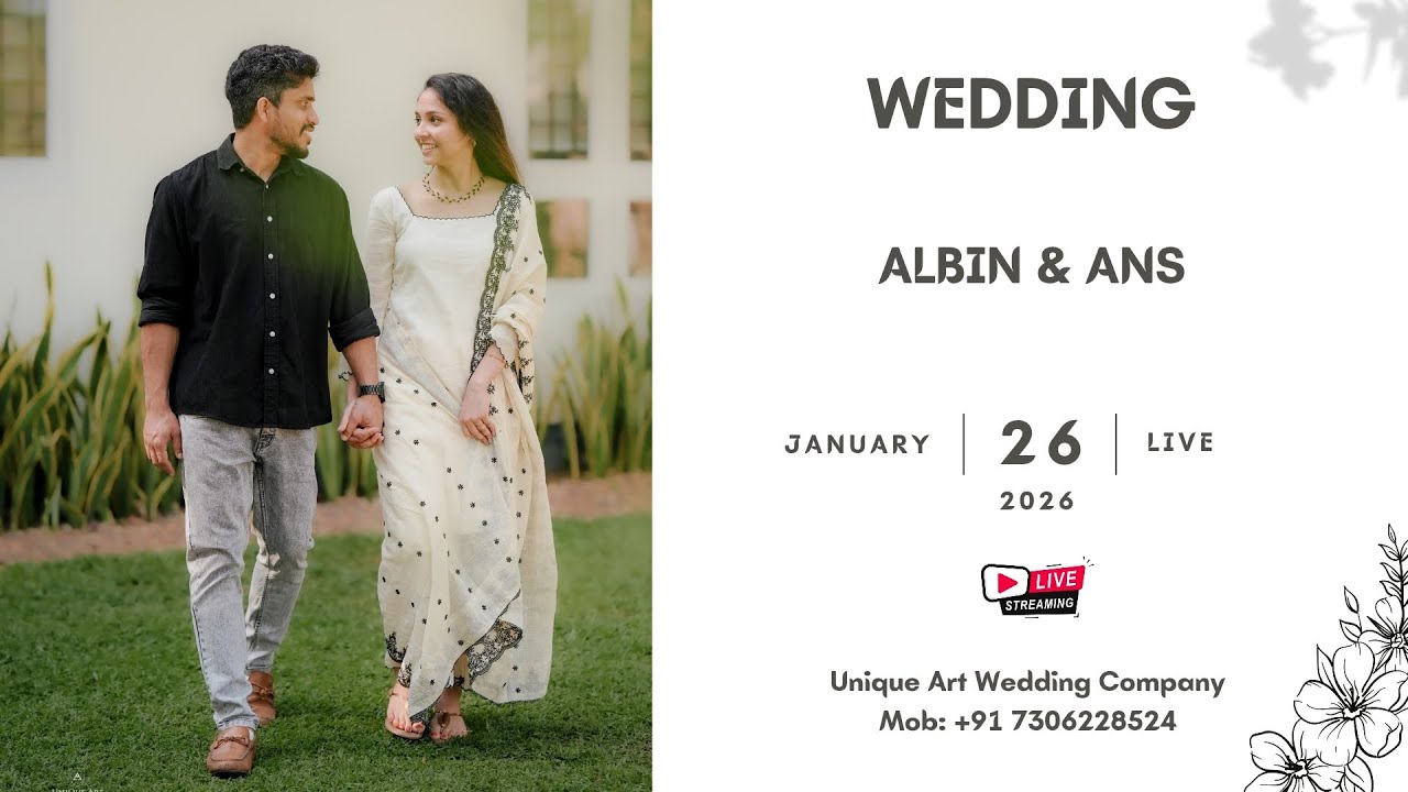 ALBIN & ANS || WEDDING || LIVE STREAMING || 26.01.2026 || 10.00 AM ...