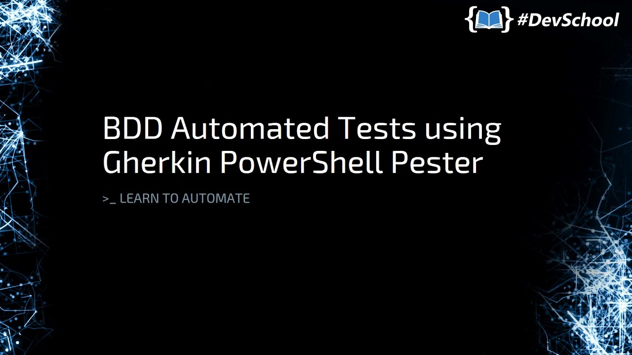 DevOps BDD Automated Tests using Gherkin and PowerShell Pester - YouTube
