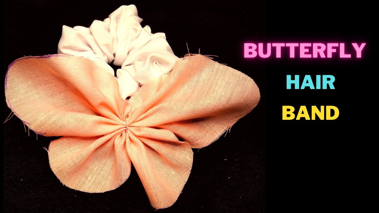 Easy Butterfly Hair Band Making | How to Make Scrunchies At Home ...