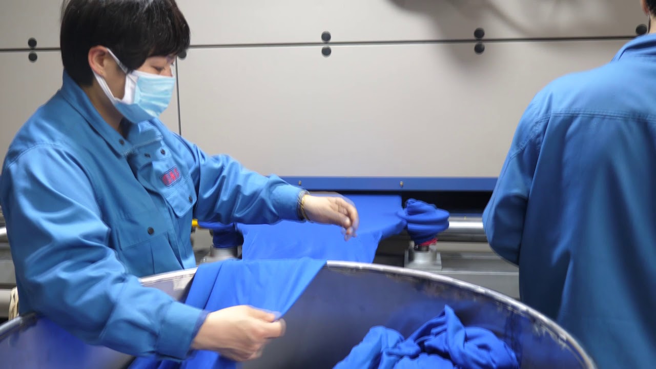 Heat setting machine with double pass and double chambers - YouTube