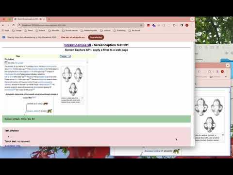 Experiment: modify screen capture stream with Scrawl-canvas - YouTube