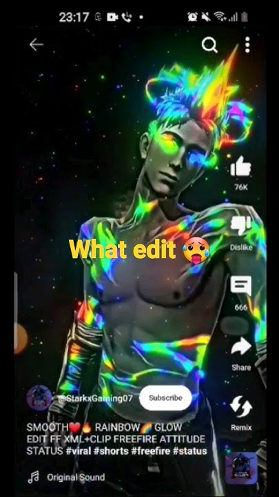 SMOOTH ️🔥 RAINBOW 🌈 GLOW EDIT FF XML+CLIP FREE FIRE ATTITUDE STATUS#viral#shorts#free fire# ...