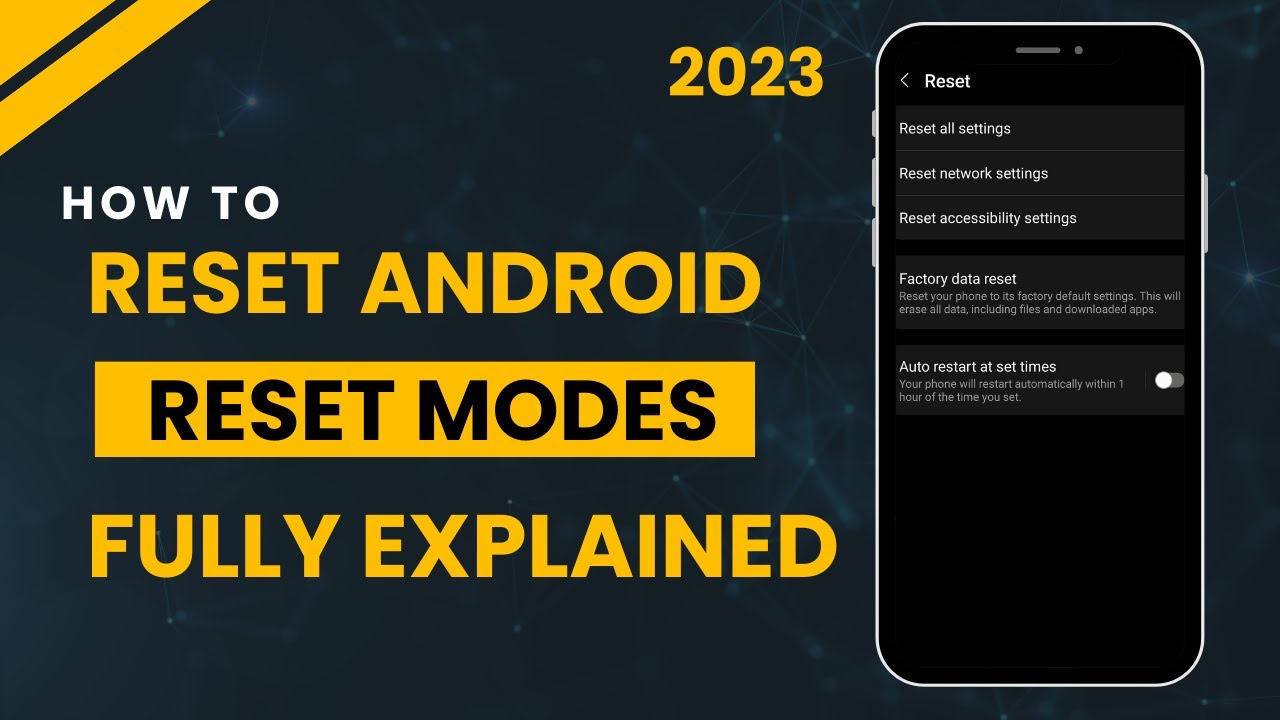 How To Reset Android Mobile | Android Reset Modes Explained 2023 - YouTube