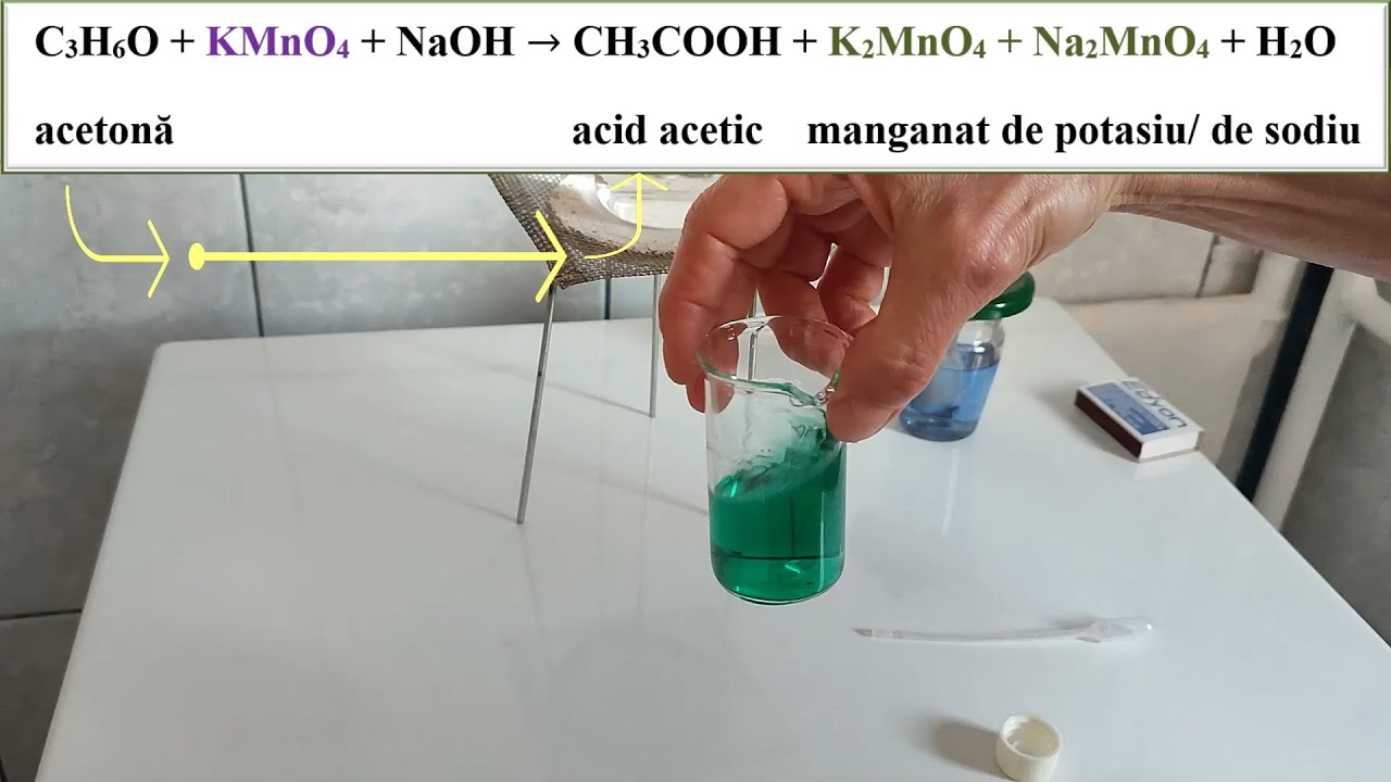 Oxidarea acetonei - YouTube