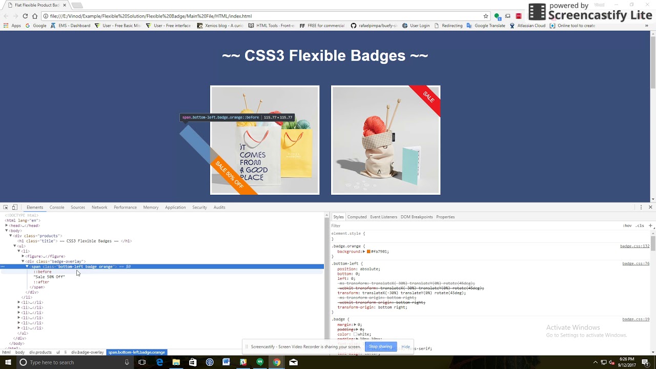 Demo CSS3 Badges - YouTube