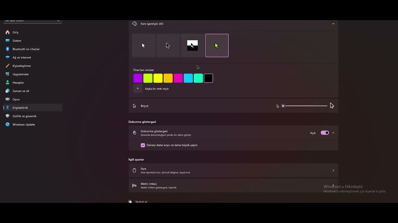 maus color change windows 11/maus rengi değişme windows11 - YouTube