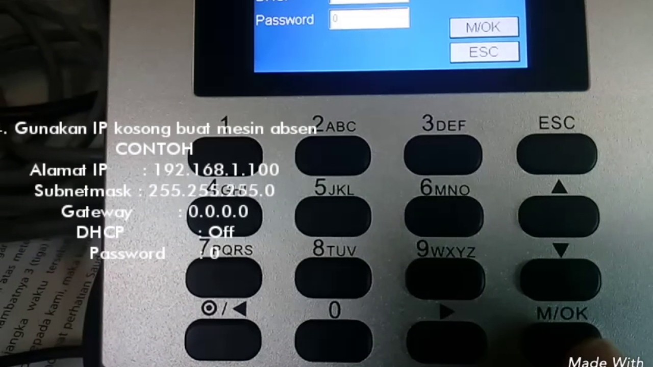 Cara koneksikan mesin absen ke komputer menggunakan LAN di MAGIC 340 ...