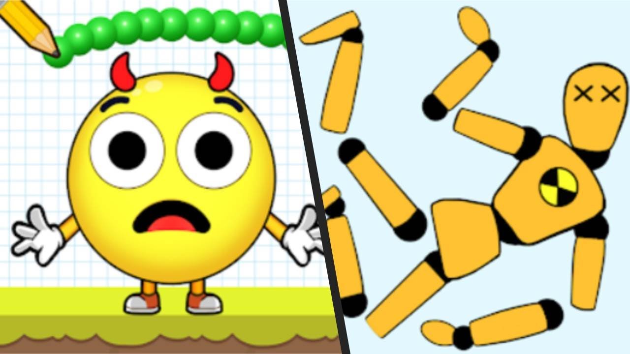 DRAW SMASH LOGIC GAMES vs BREAK RAGDOLL: DESTROY BONES - All Levels ...