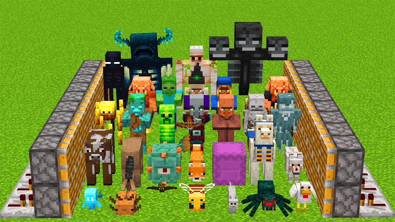All Minecraft Mobs Combined Youtube