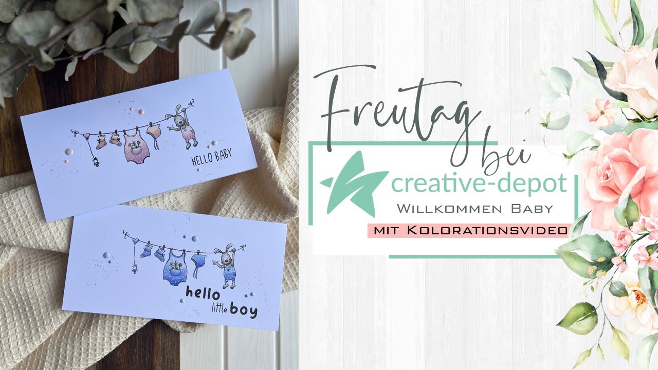FREUTAG | Willkommen Baby | Neuheiten Creative Depot | Kolorieren mit Holbeinstiften | Juli 2023 ...