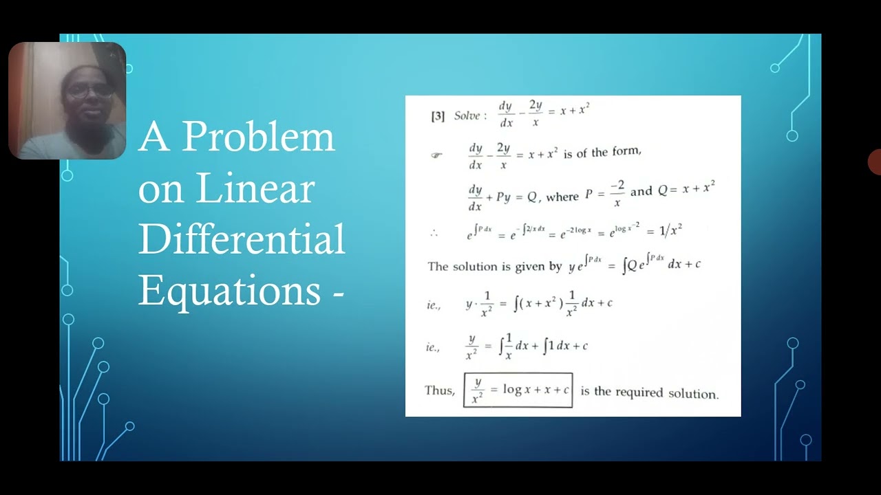 TITLE : LINEAR DIFFERENTIAL EQUATION - YouTube
