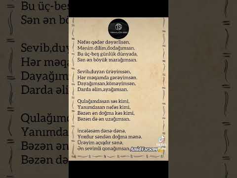 Sevgi şeiri çooooox möhtəşəm bir şeir