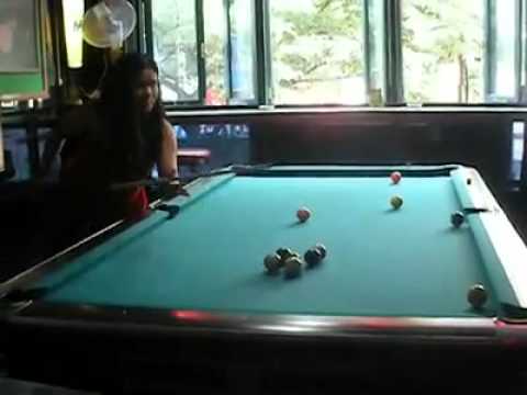 Songtan pool game - Abby vs. Arlene @ Friends Bar - YouTube