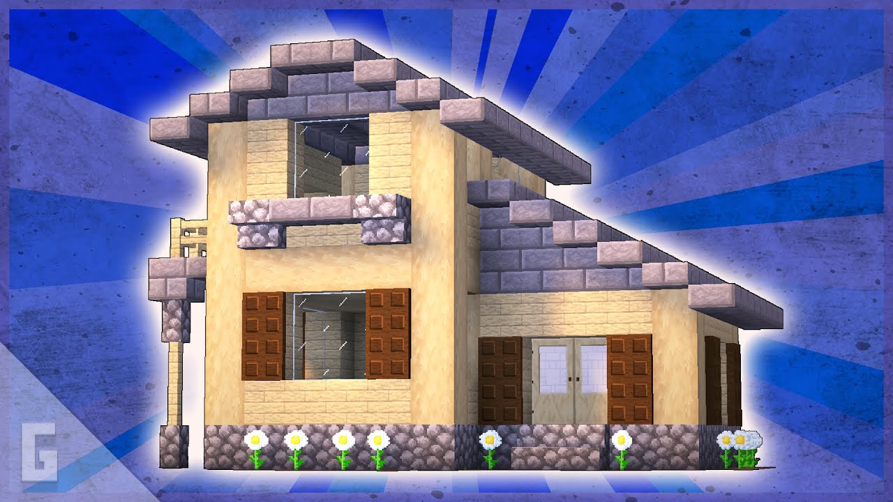 WOODEN Minecraft Town House Tutorial - YouTube