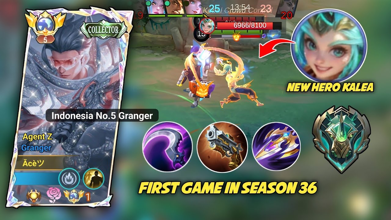 FIRST GAME IN SEASON 36 AGAINST NEW HERO KALEA | HOW TO FIGHT HER? | TOP GLOBAL GRANGER MLBB ...